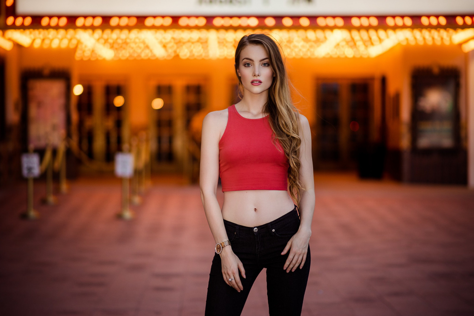 Wallpaper Sports Women Model Portrait Blonde Jeans Fashion