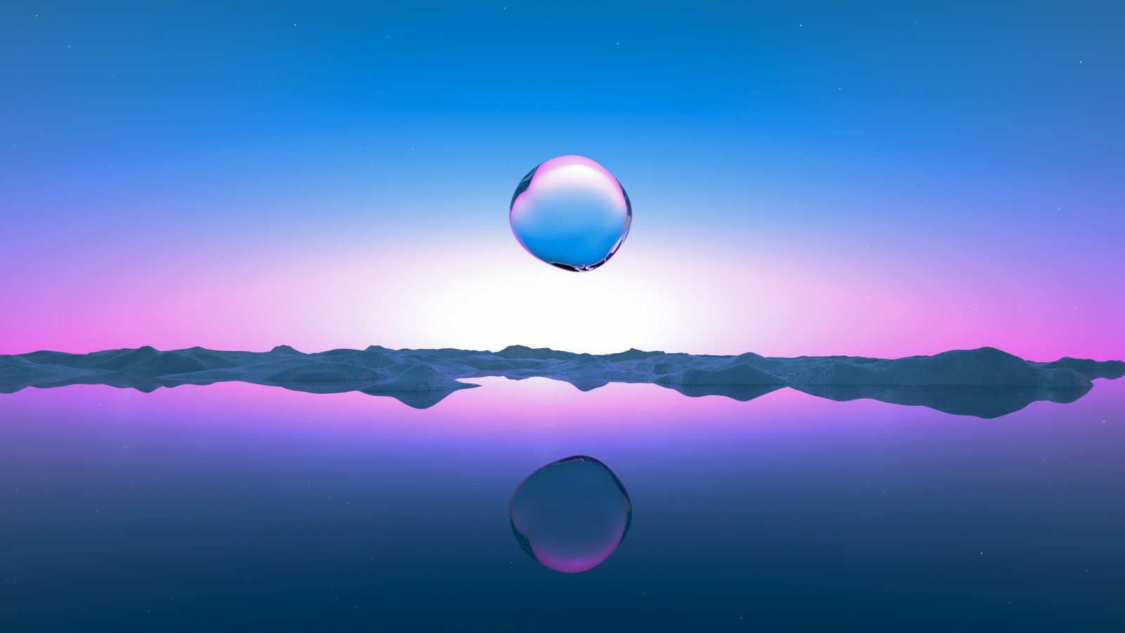 Wallpaper : landscape, water drops, abstract, stars, 3D, reflection ...