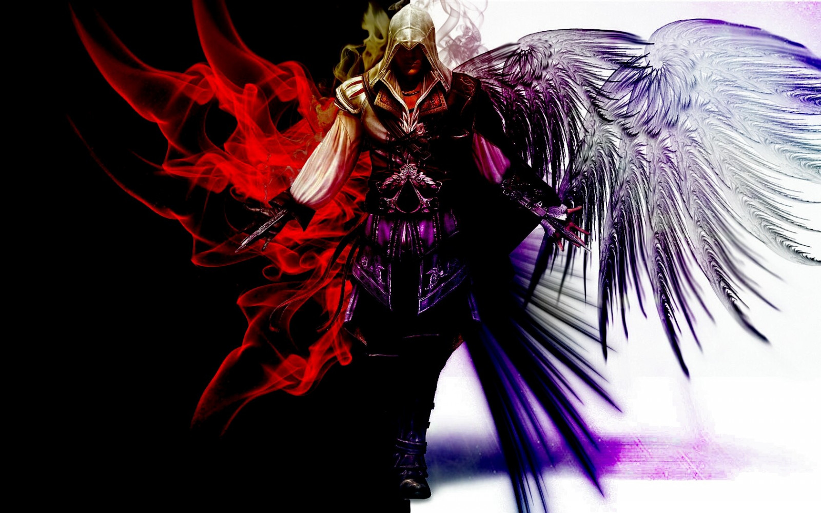 Tapety : ilustrace, démon, Assassin Creed, Upravit, křídlo, fiktivní ...