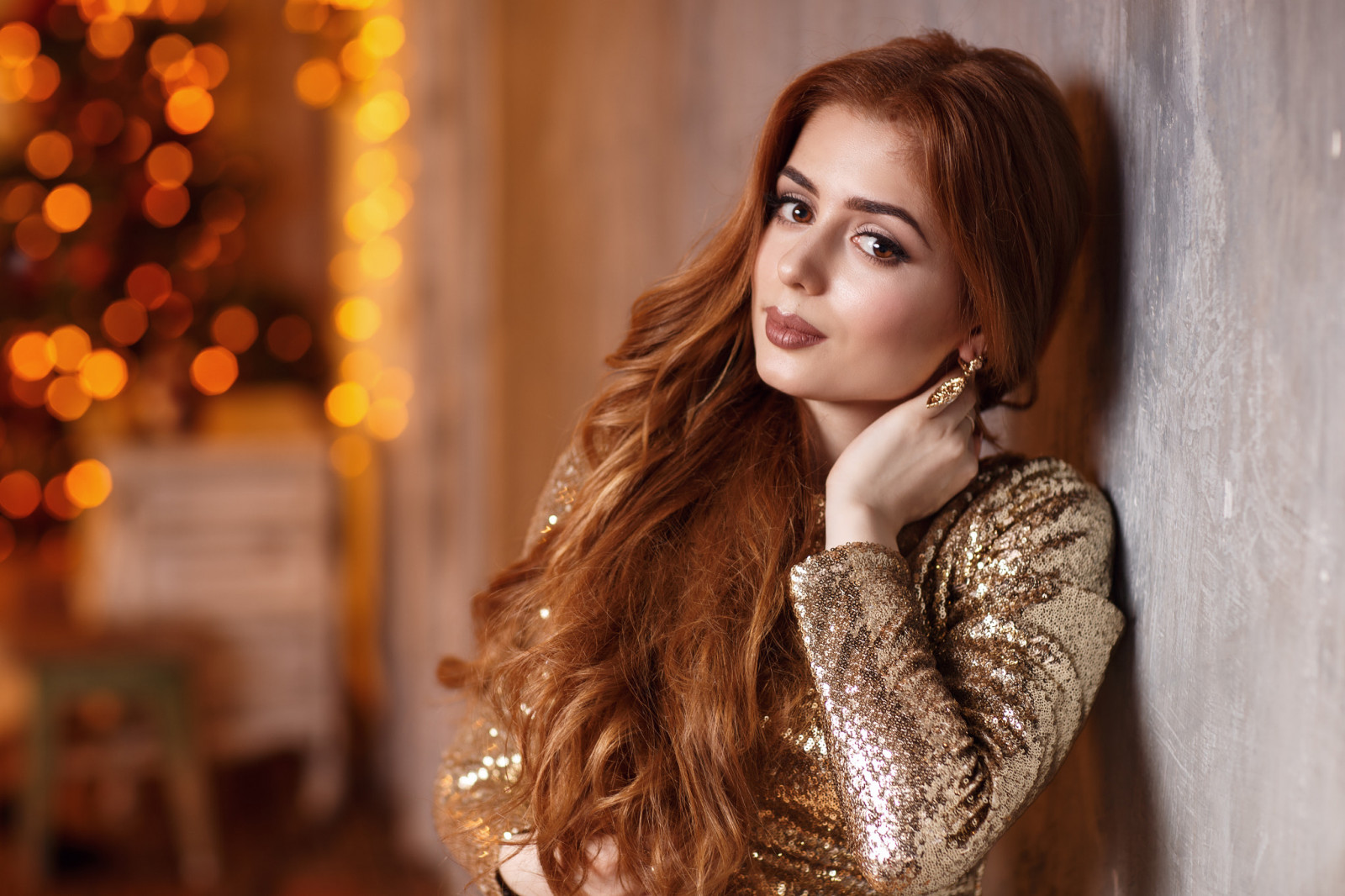 Wallpaper Women Face Portrait Redhead Bokeh 2048x1365 Motta123