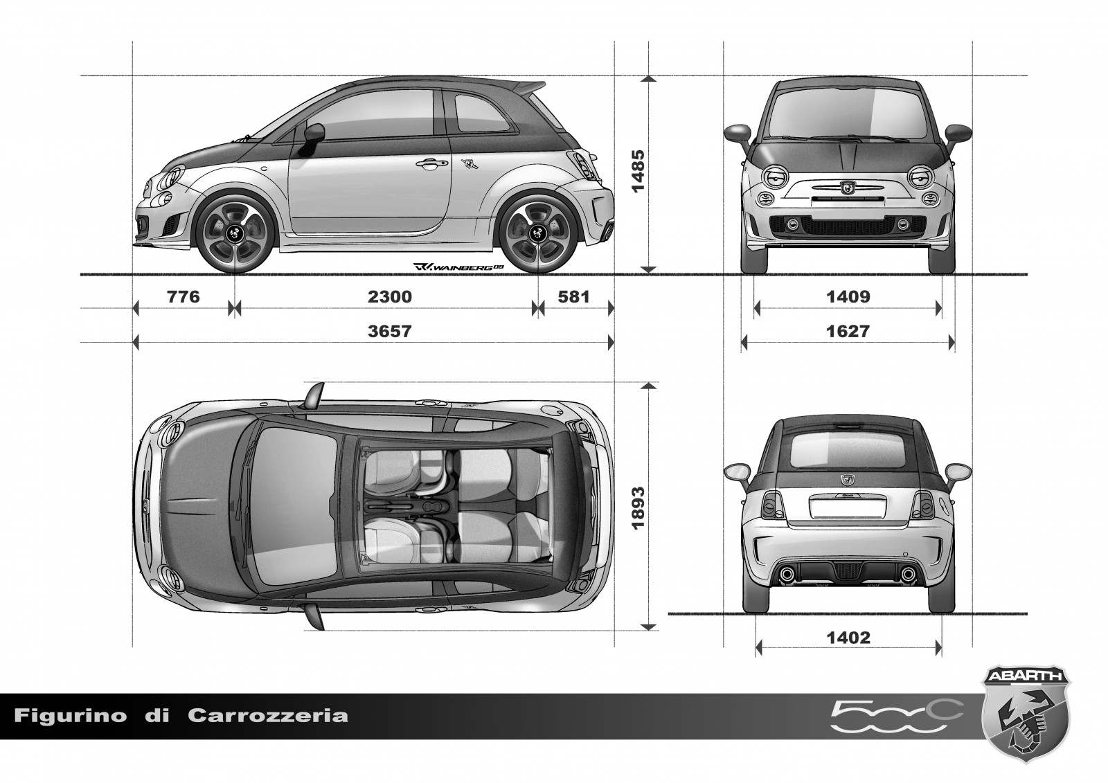 Tapety : výkres, vozidlo, Abarth, 2012, netcarshow, netcar, obrázky ...