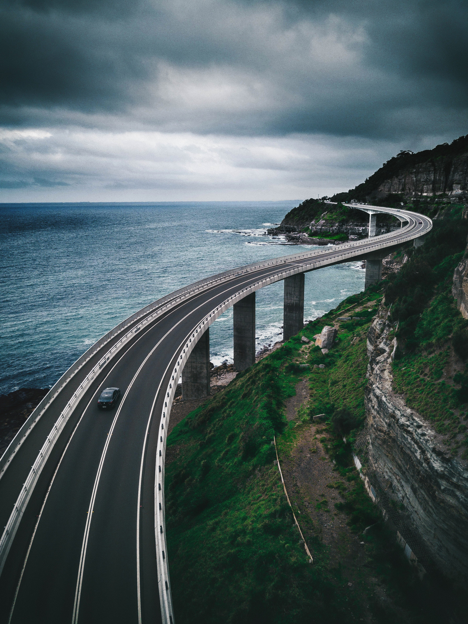 Wallpaper : bridge, road, mountains, sea 2933x3913 - CoolWallpapers ...