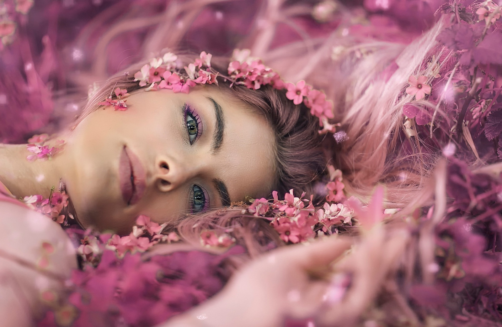 Fondos De Pantalla Cara Mujer Modelo Profundidad De Campo Flores