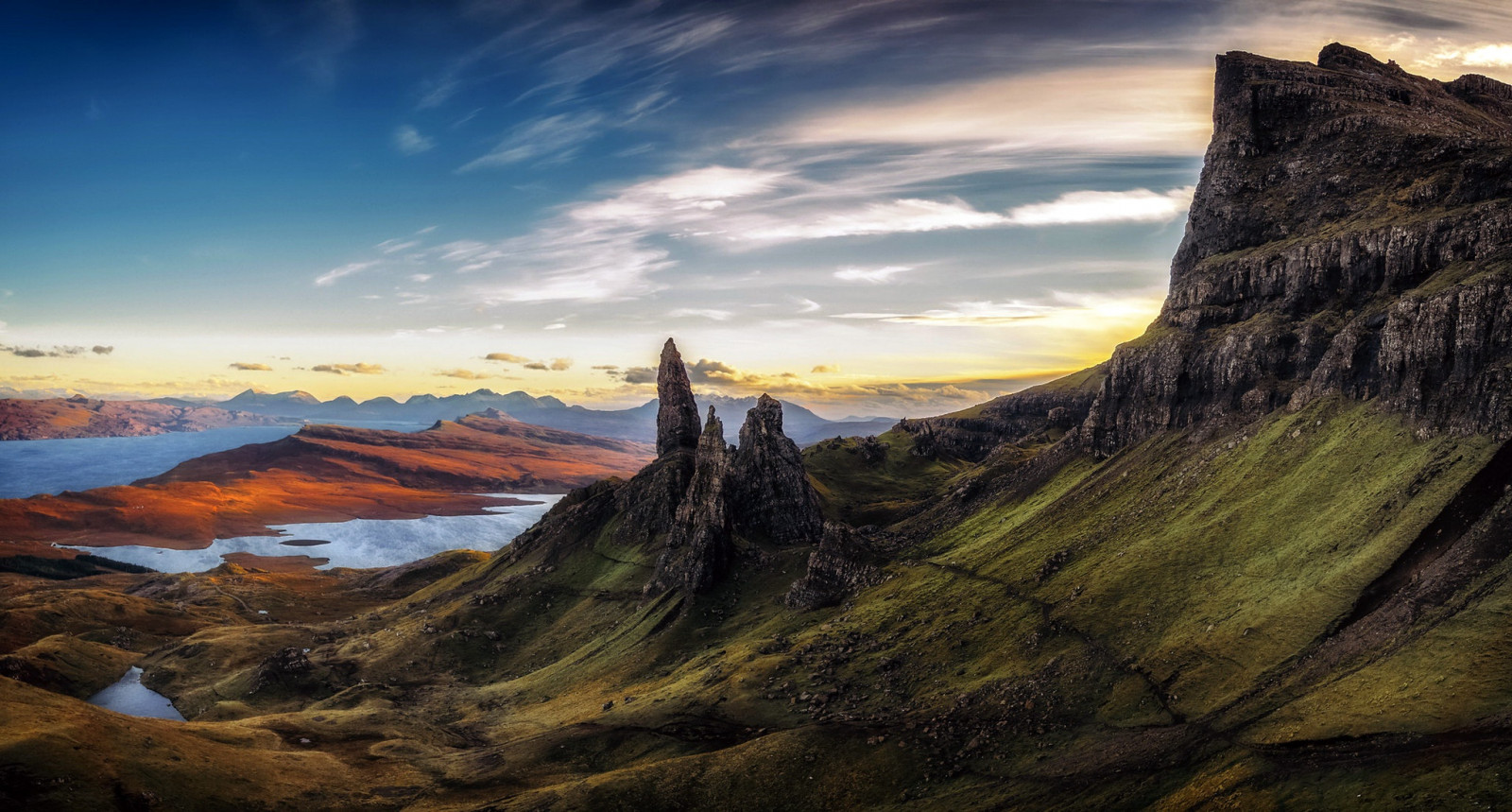 Bakgrundsbilder : natur, landskap, bergen, Skye, skottland, sten ...