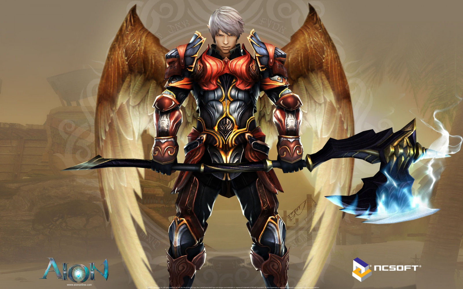 배경 화면 : 애니메이션, 마법, 검, 동굴, 기계, 사람, 아이온, 소녀, 남자, 보기, 스크린 샷, 액션 피규어 ...