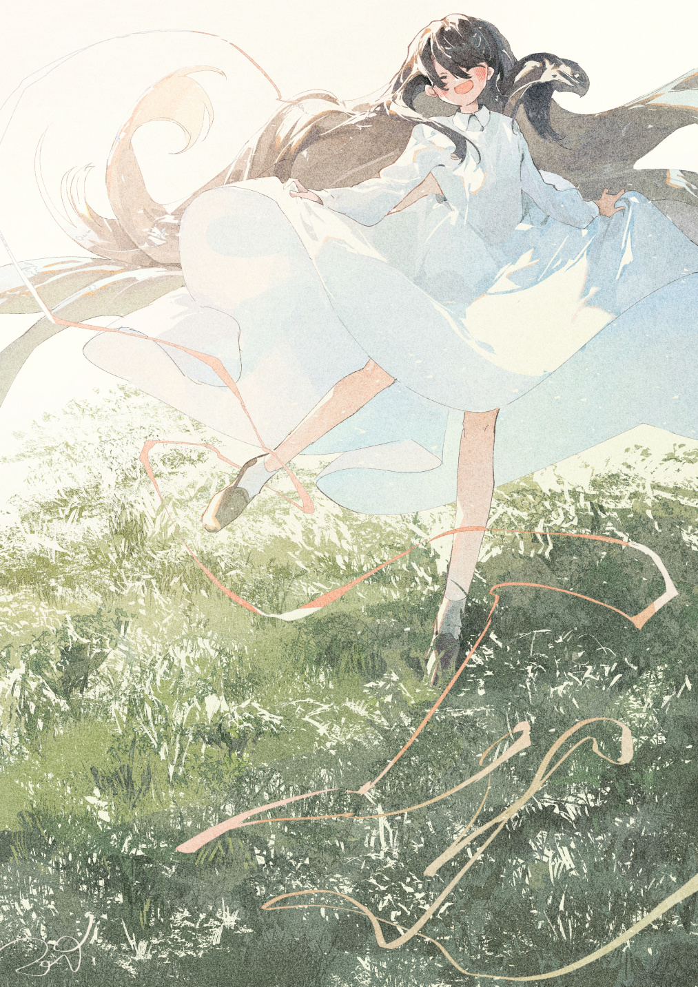 Tapety : bílé šaty, tráva, anime dívky 1013x1433 - AlbinonnR - 2108785 ...