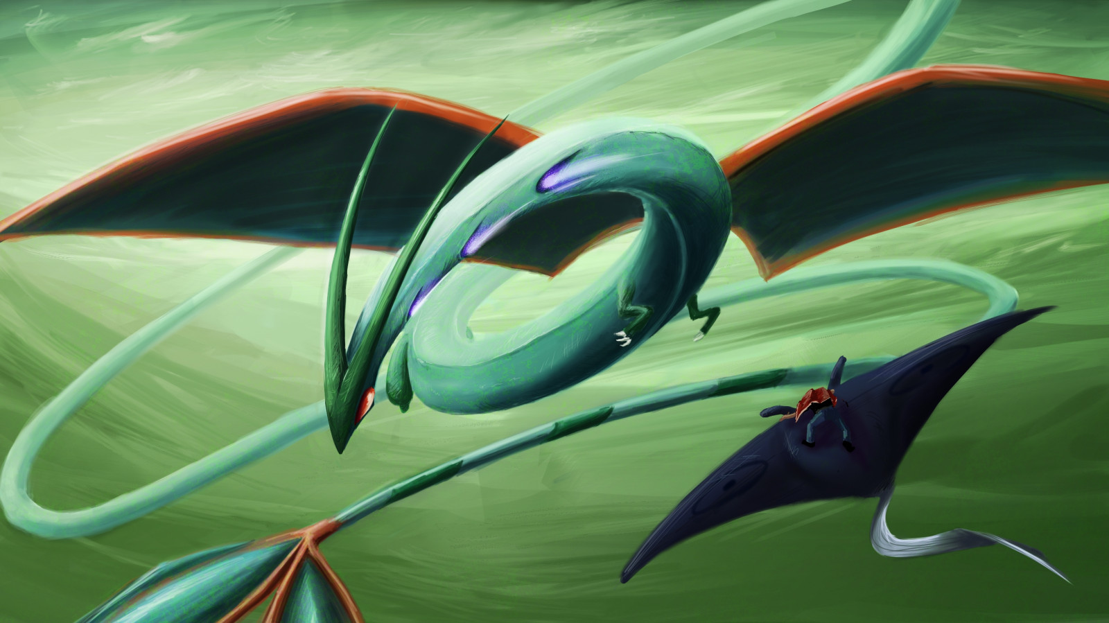 Wallpaper : 2667x1500 px, flygon, pokemon 2667x1500 - wallbase ...