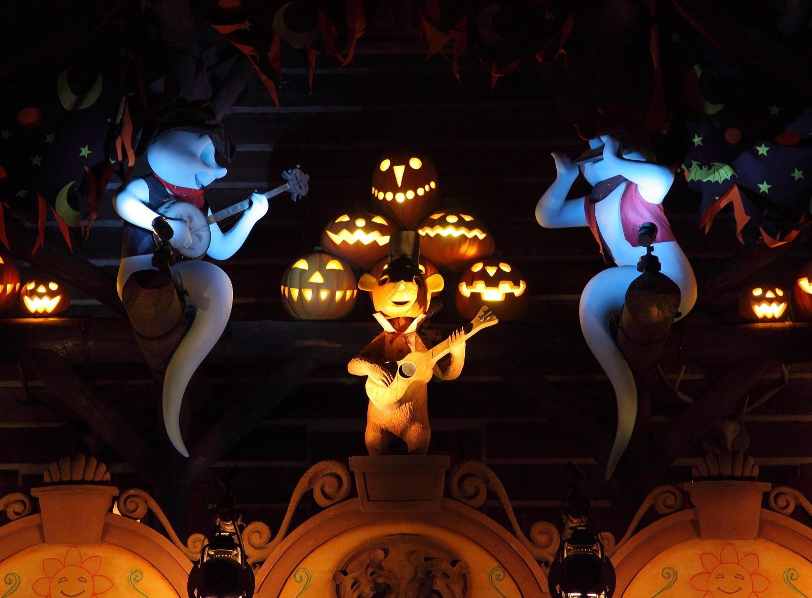 Wallpaper : Halloween, holiday, ghosts, pumpkins, music, guitar ...