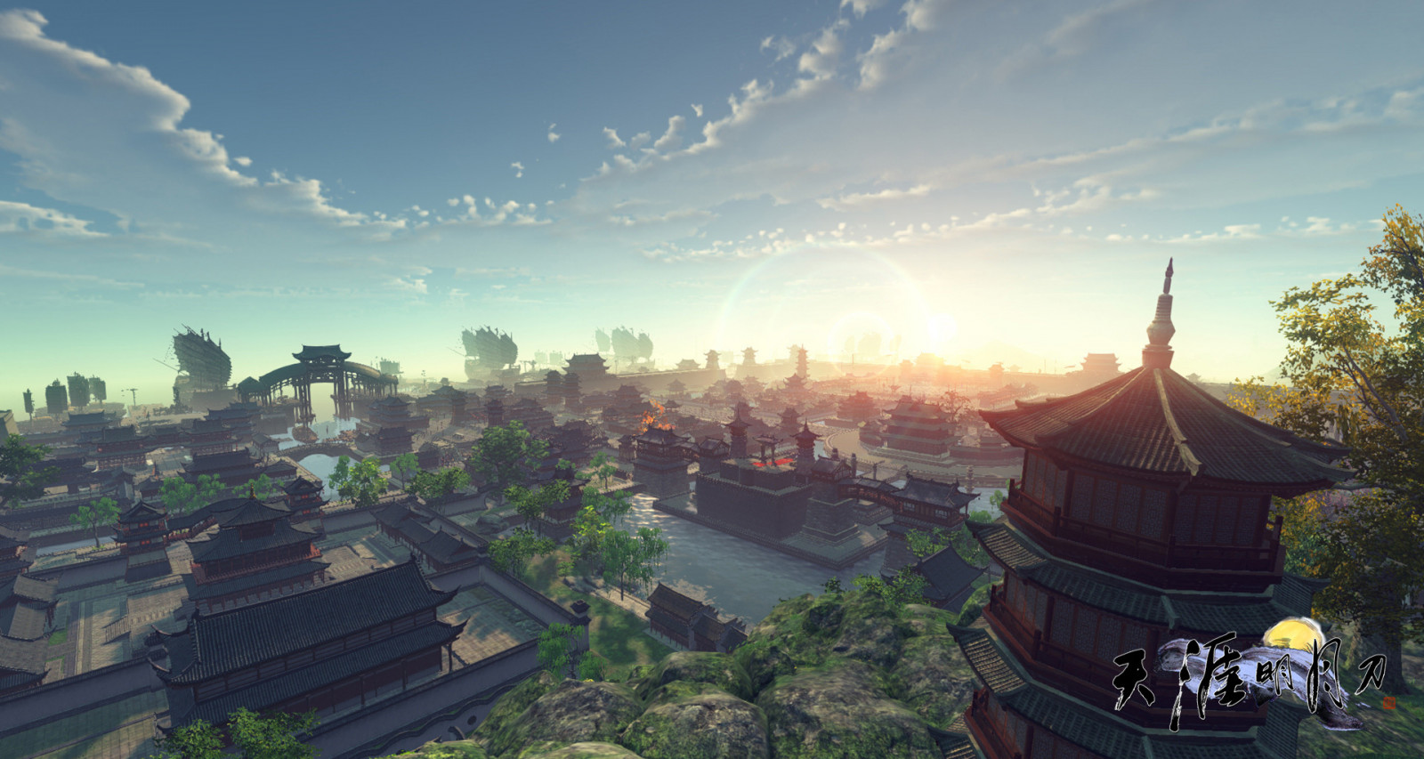 Wallpaper : Moonlight Blade, landscape, architecture 1920x1024 ...