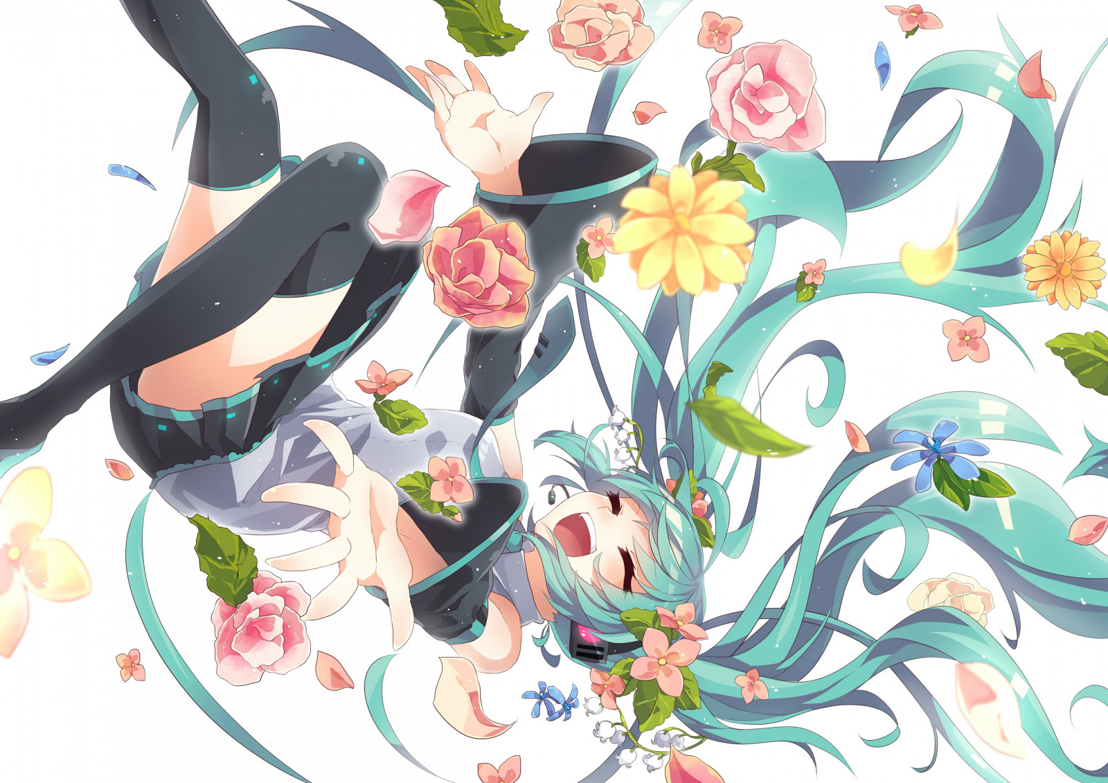 Wallpaper : illustration, anime, cartoon, Vocaloid, Hatsune Miku ...