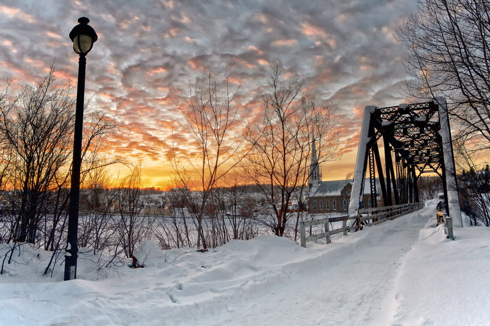 วอลเปเปอร์ : ฤดูหนาว, พระอาทิตย์ขึ้น, Saguenay, chicoutimi 2592x1728 ...