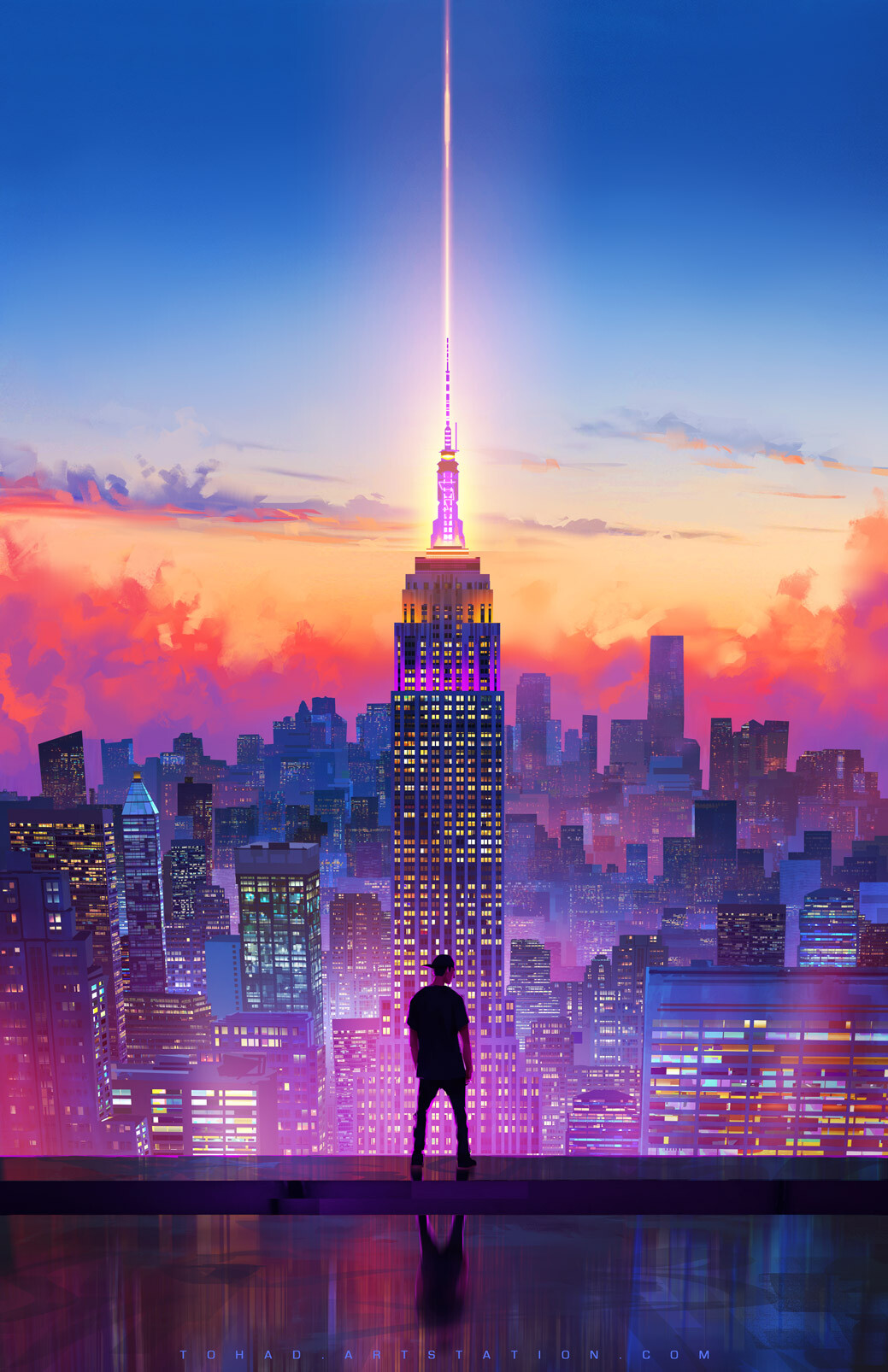 Wallpaper : Sylvain Sarrailh, city, sunset, artwork, building 1039x1606 ... Wallpaper : Sylvain Sarrailh, city, sunset, artwork, building 1039x1606 ...