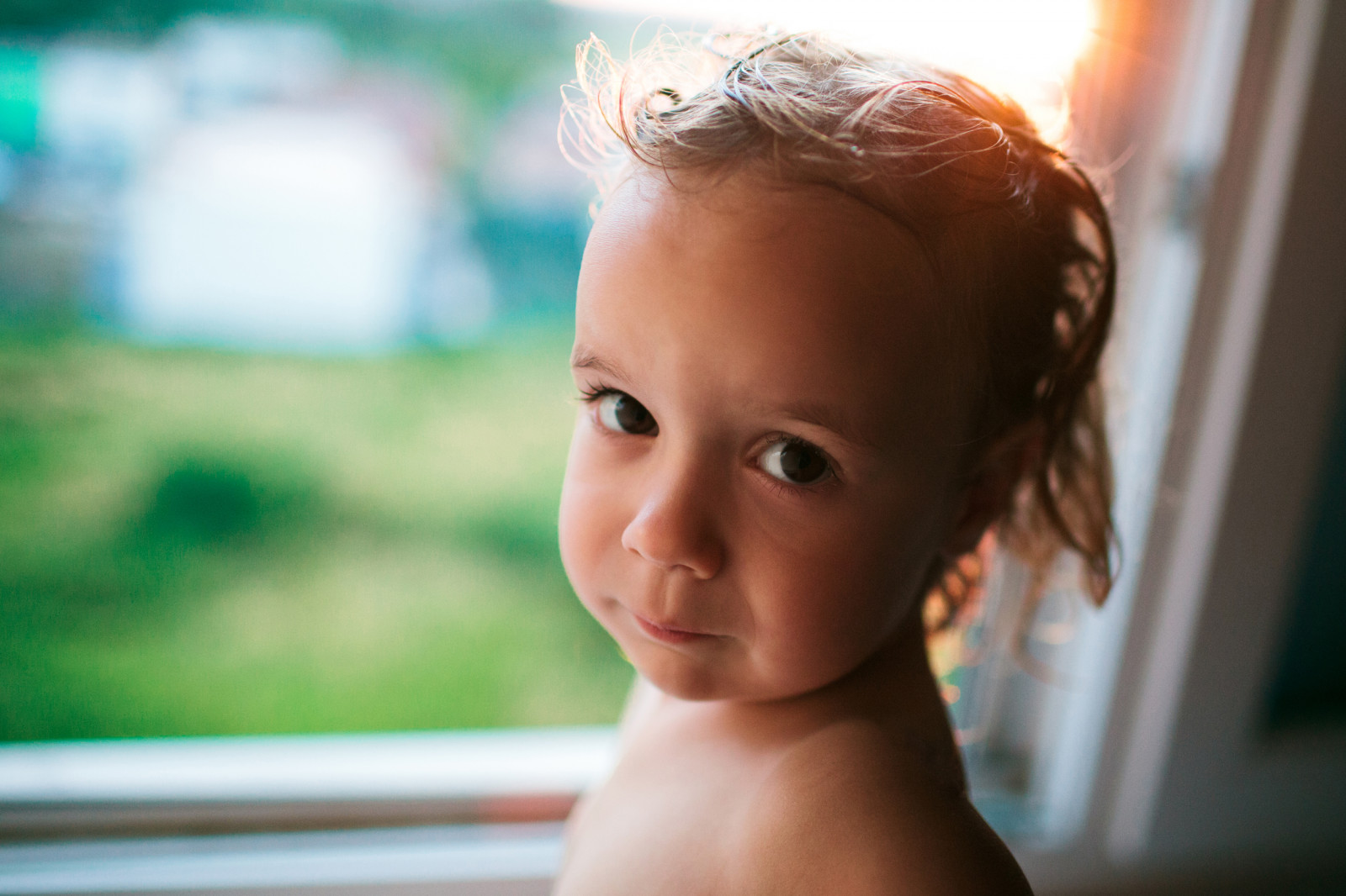 Baggrunde : solnedgang, portræt, Sol, pige, se, nøgen, gylden, varm ...