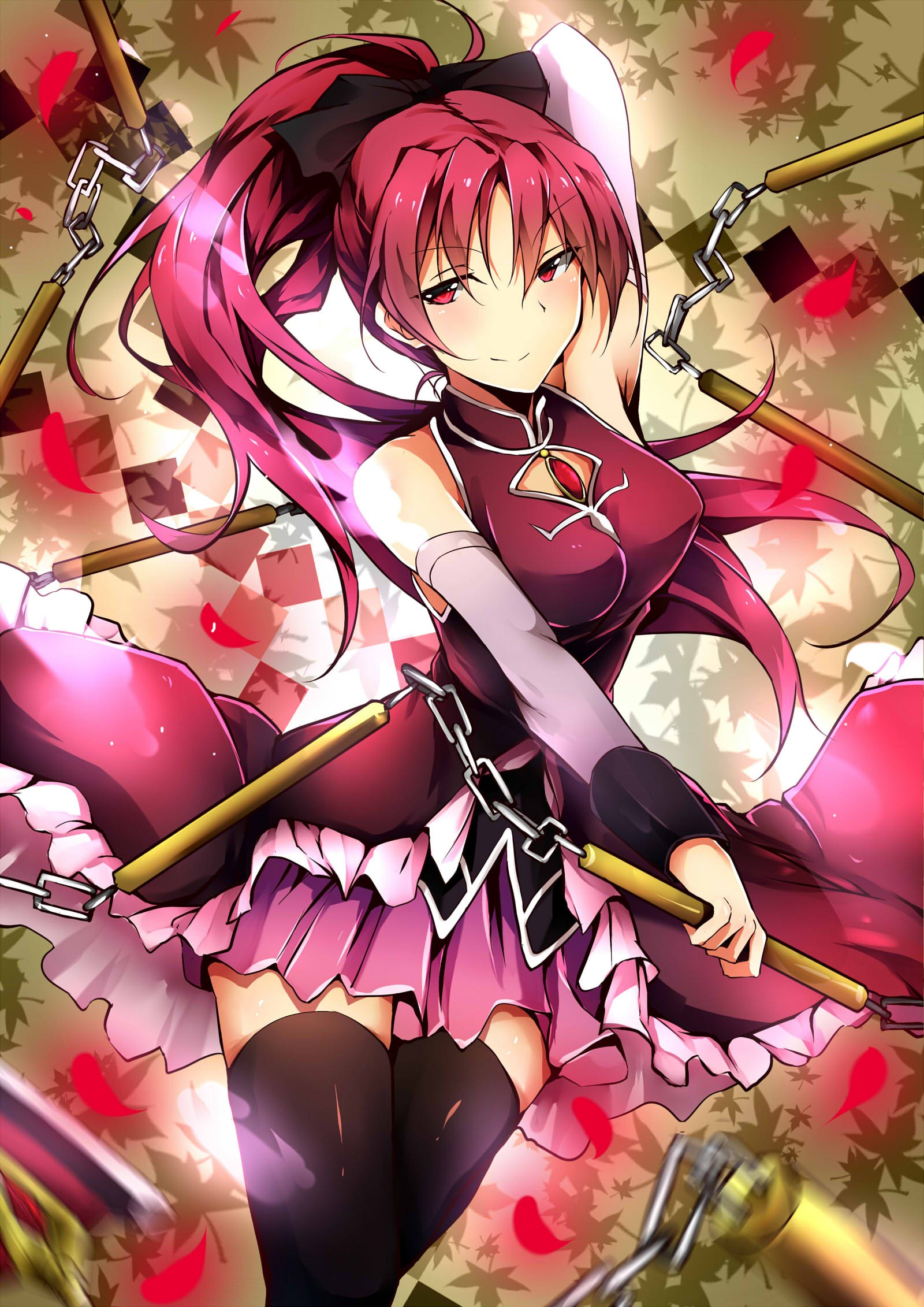 Wallpaper Illustration Redhead Long Hair Anime Girls Mahou Shoujo