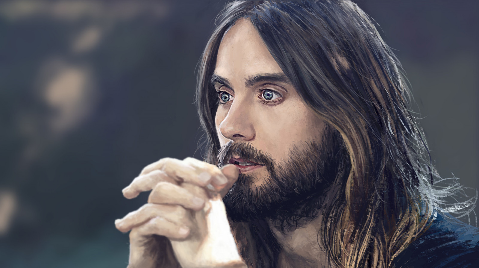 Wallpaper : digital art, long hair, band, Jared Leto, actor, Thirty ...
