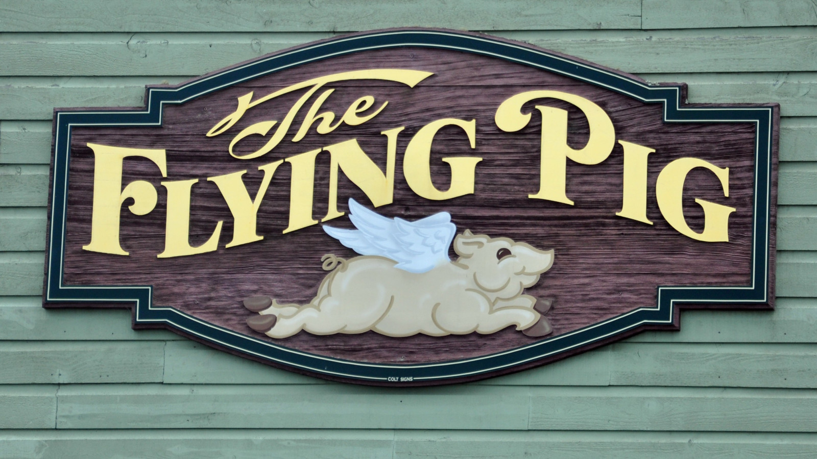 Wallpaper : Flying Pig, humor, sign, poster, ART, advertising, number ...