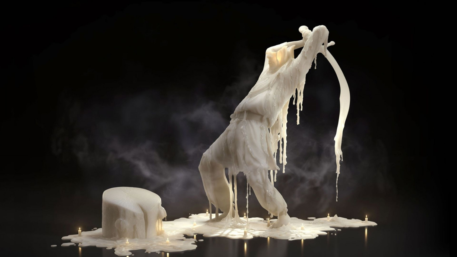Wallpaper : candle, wax, man, figure 1920x1080 - wallhaven - 645906 ...