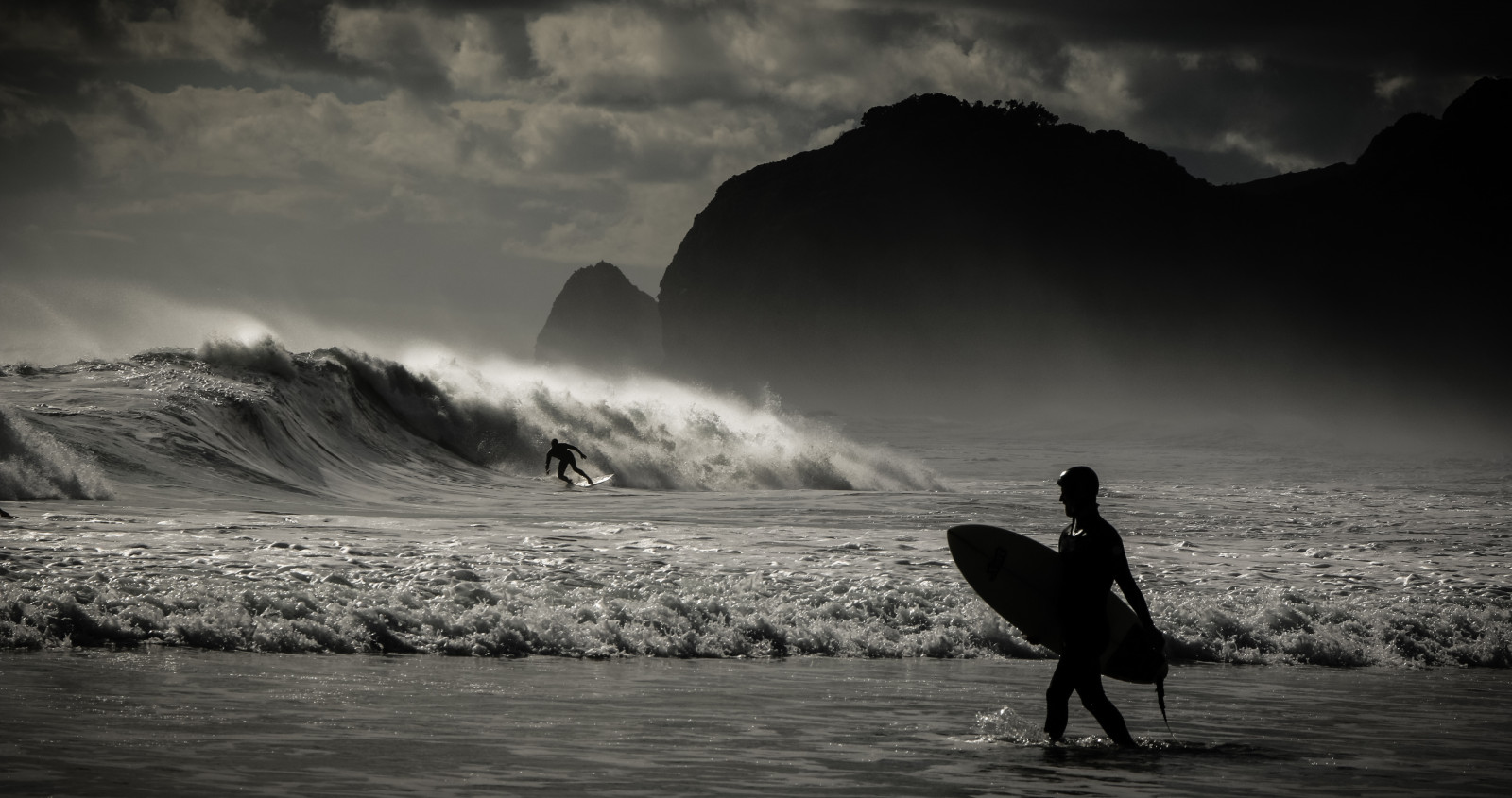 Wallpaper : baru, pulau, Berselancar, ombak, Utara, zealand, piha ...