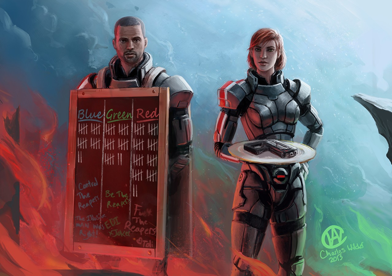 Wallpaper : illustration, Mass Effect, crossover, superhero, comics ...