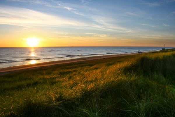 Wallpaper Sunlight Sunset Sea Bay Nature Shore Sky Clouds