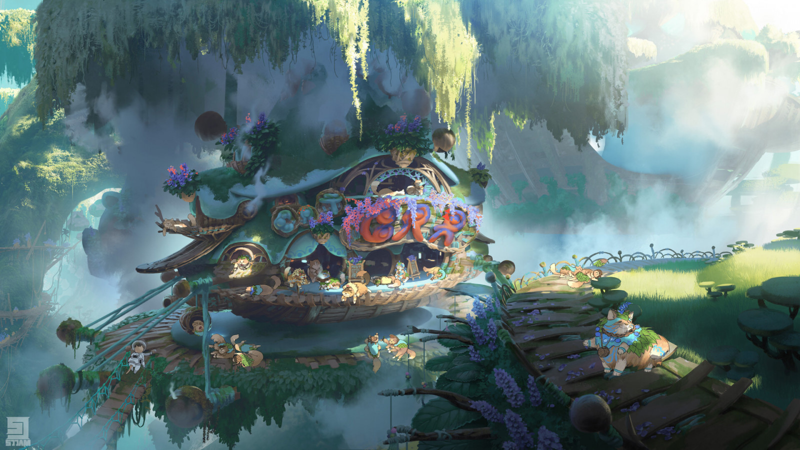 Wallpaper : world, mythical creature, plant, biome, ART, cg artwork ...