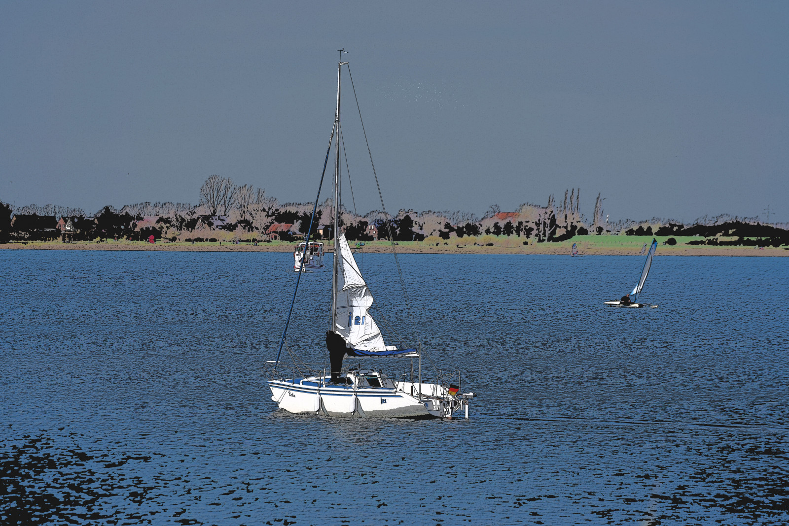 Wallpaper : Kapal layar, laut, teluk, danau, pantai, langit, tenang ...