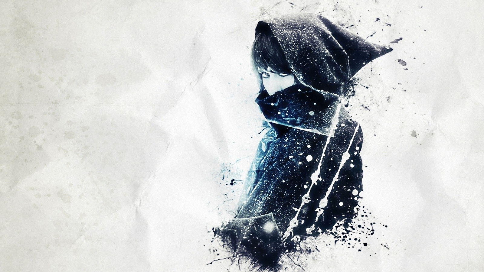 Fondos De Pantalla Cara Dibujo Arte Digital Mujer Monocromo