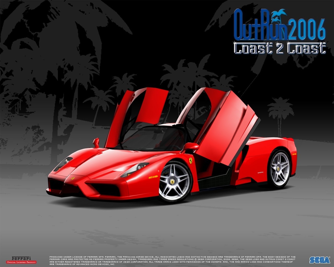 Wallpaper : outrun 2006 coast 2 coast, ferrarii, car, sportcar, doors ...