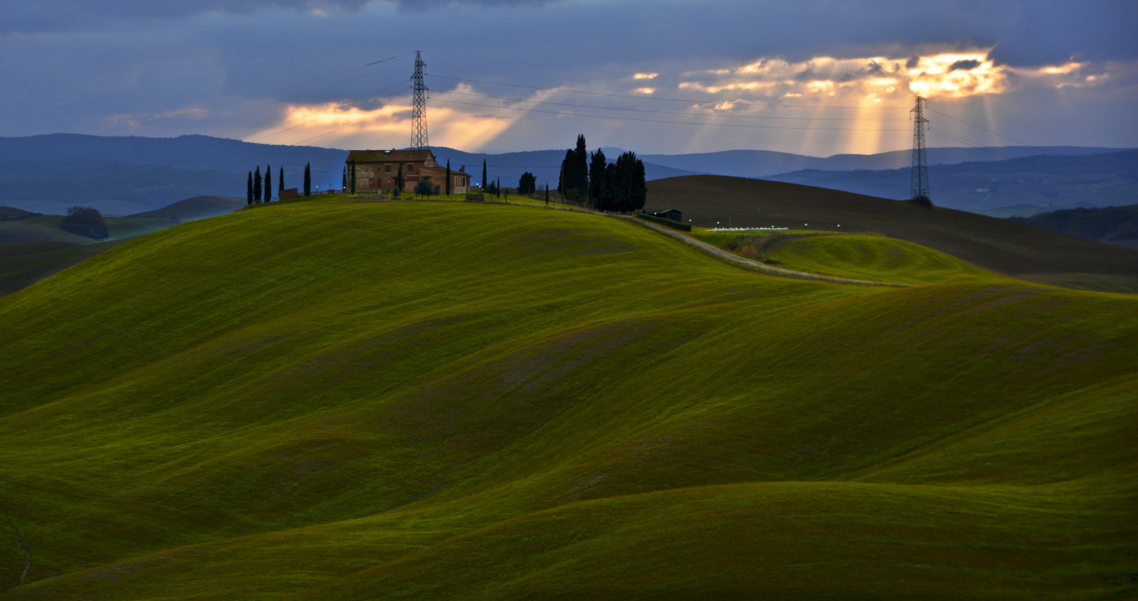 Tapety : západ slunce, Itálie, noc, mraky, krajina, Nikon, Italia ...