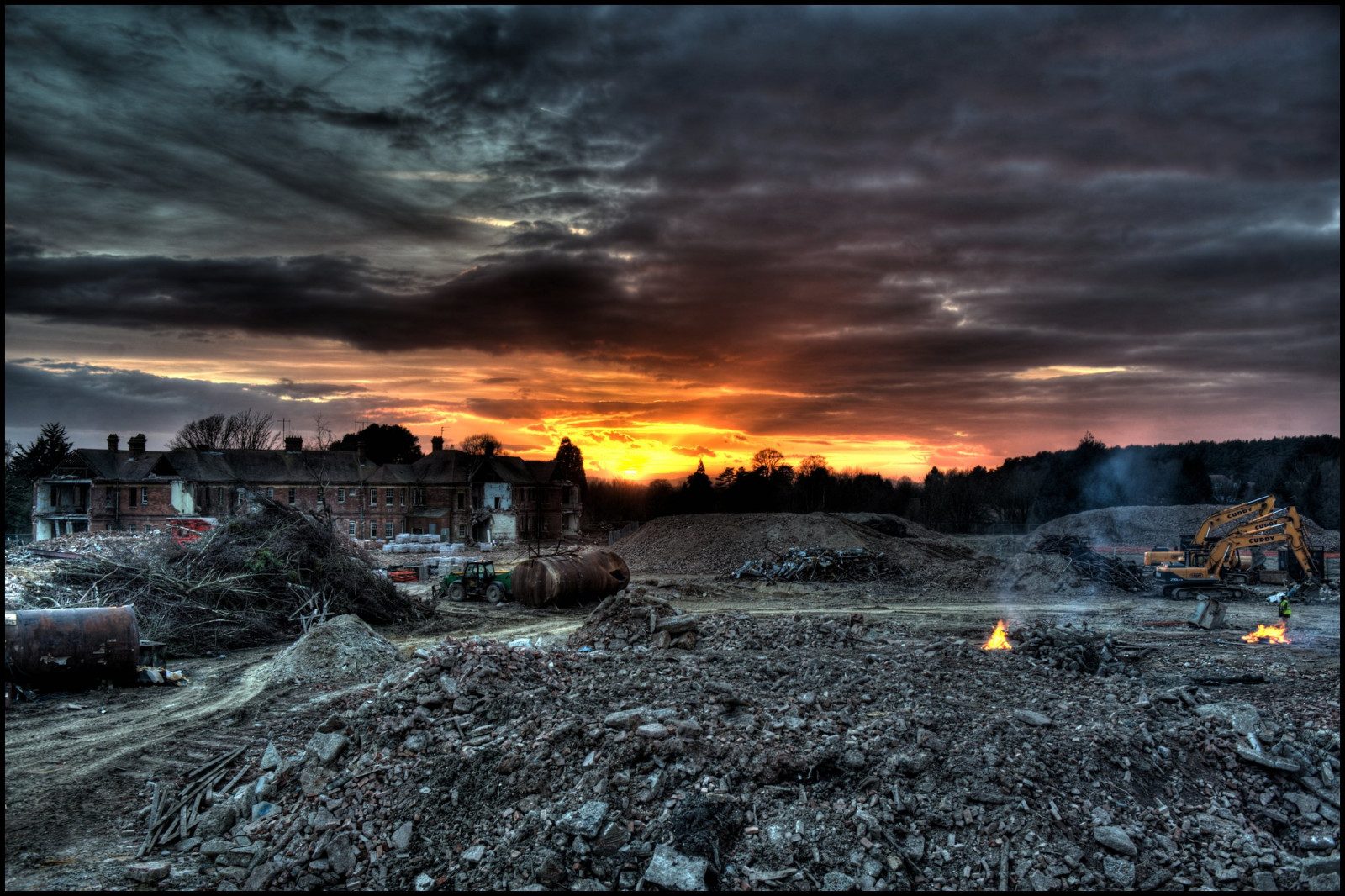 Wallpaper : sunlight, landscape, sunset, apocalyptic, sky, winter ...