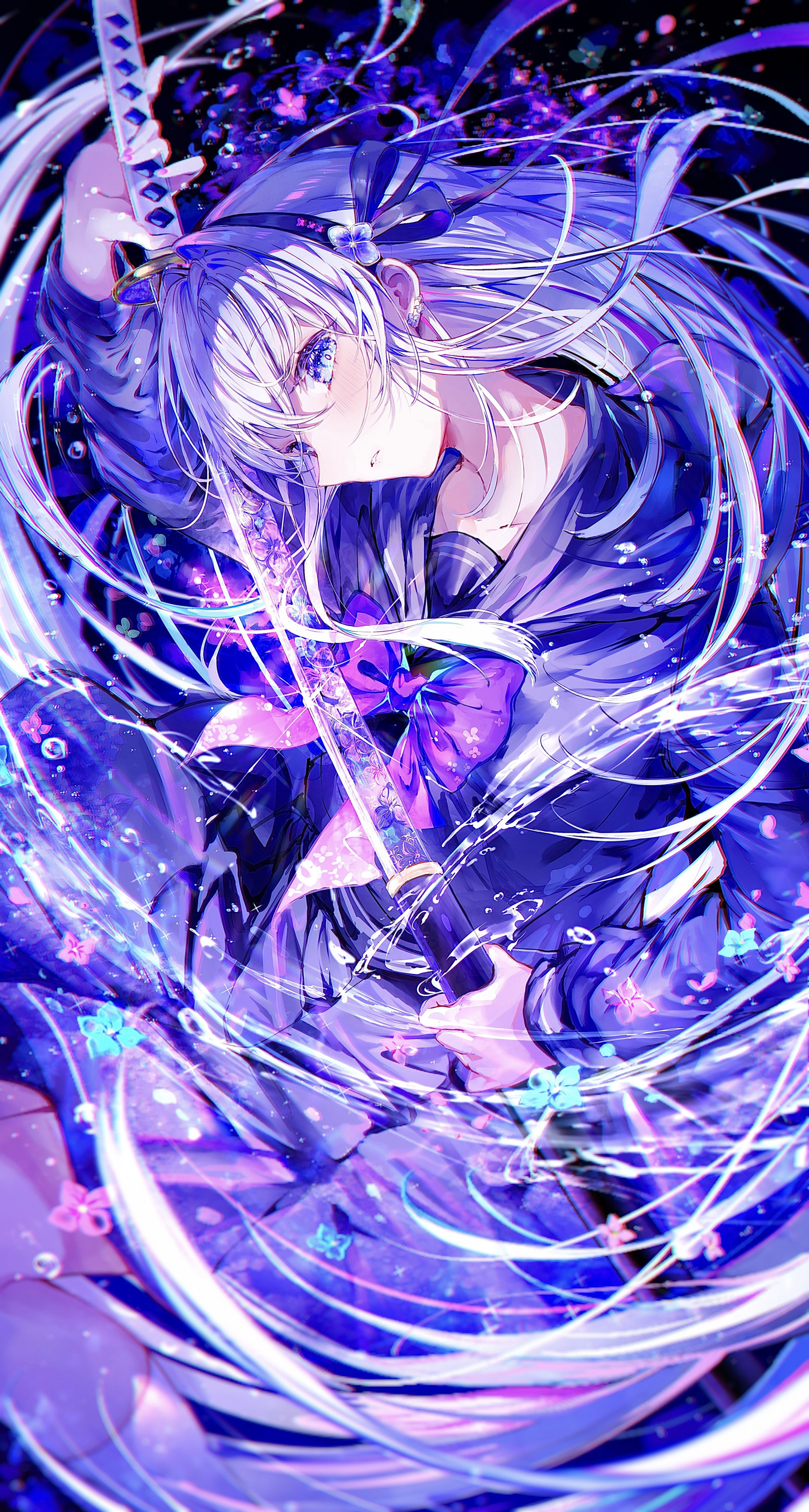 Fondos De Pantalla Anime Chicas Anime Pantalla De Retrato Espada Colegiala Uniforme