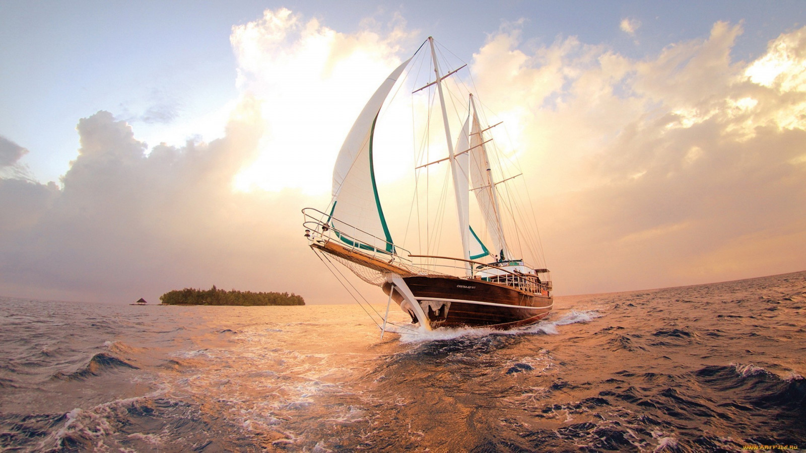 Wallpaper : Kapal layar, matahari terbenam, laut, teluk, kendaraan ...