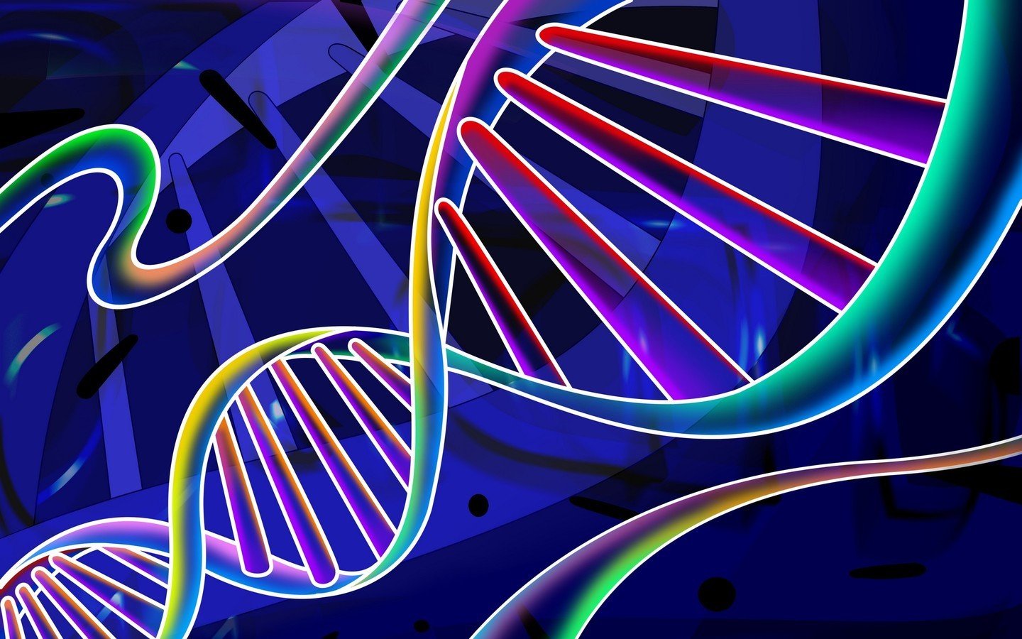 Wallpaper : 1440x900 px, abstract, DNA, neon 1440x900 - 4kWallpaper ...