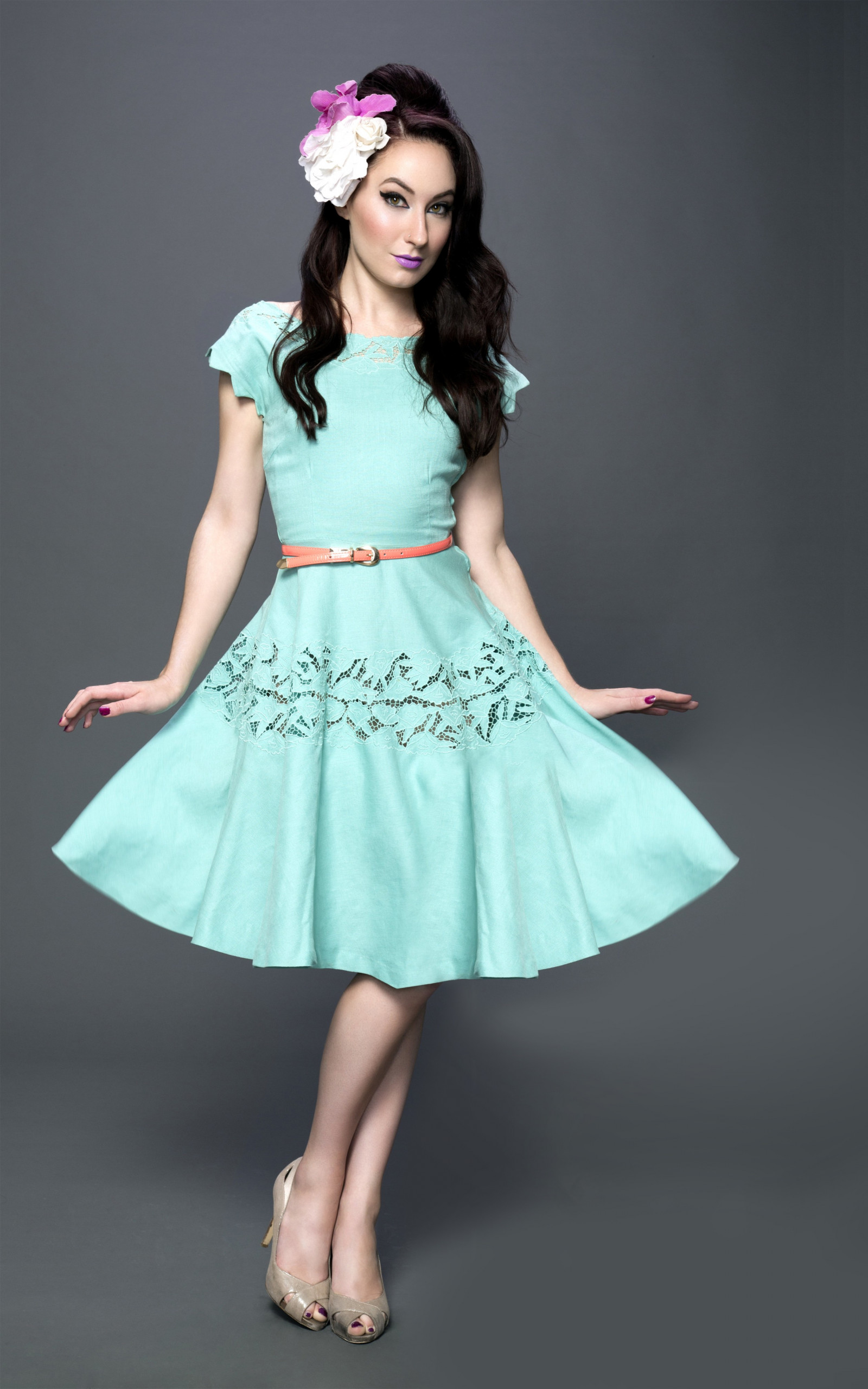 Wallpaper : women, blue dress, singer, fashion, Robyn Adele Anderson ...