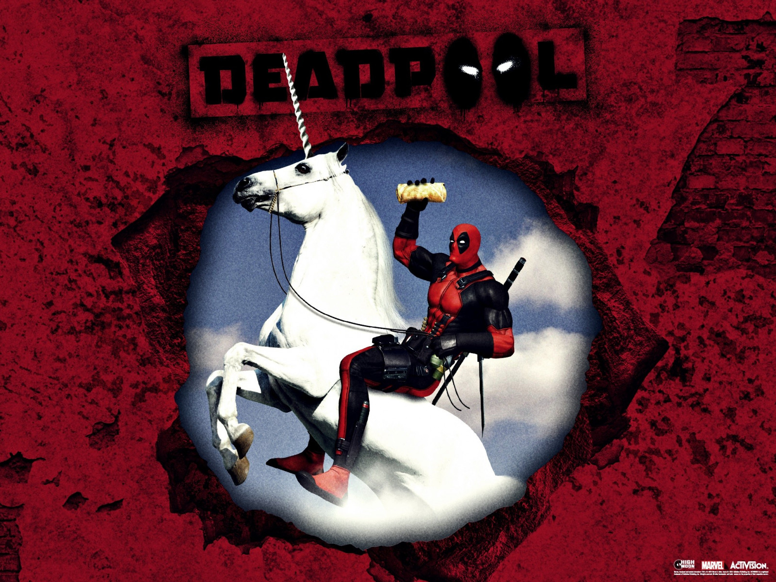 Wallpaper : ilustrasi, merah, Marvel Comics, unicorn, Kolam kematian ...