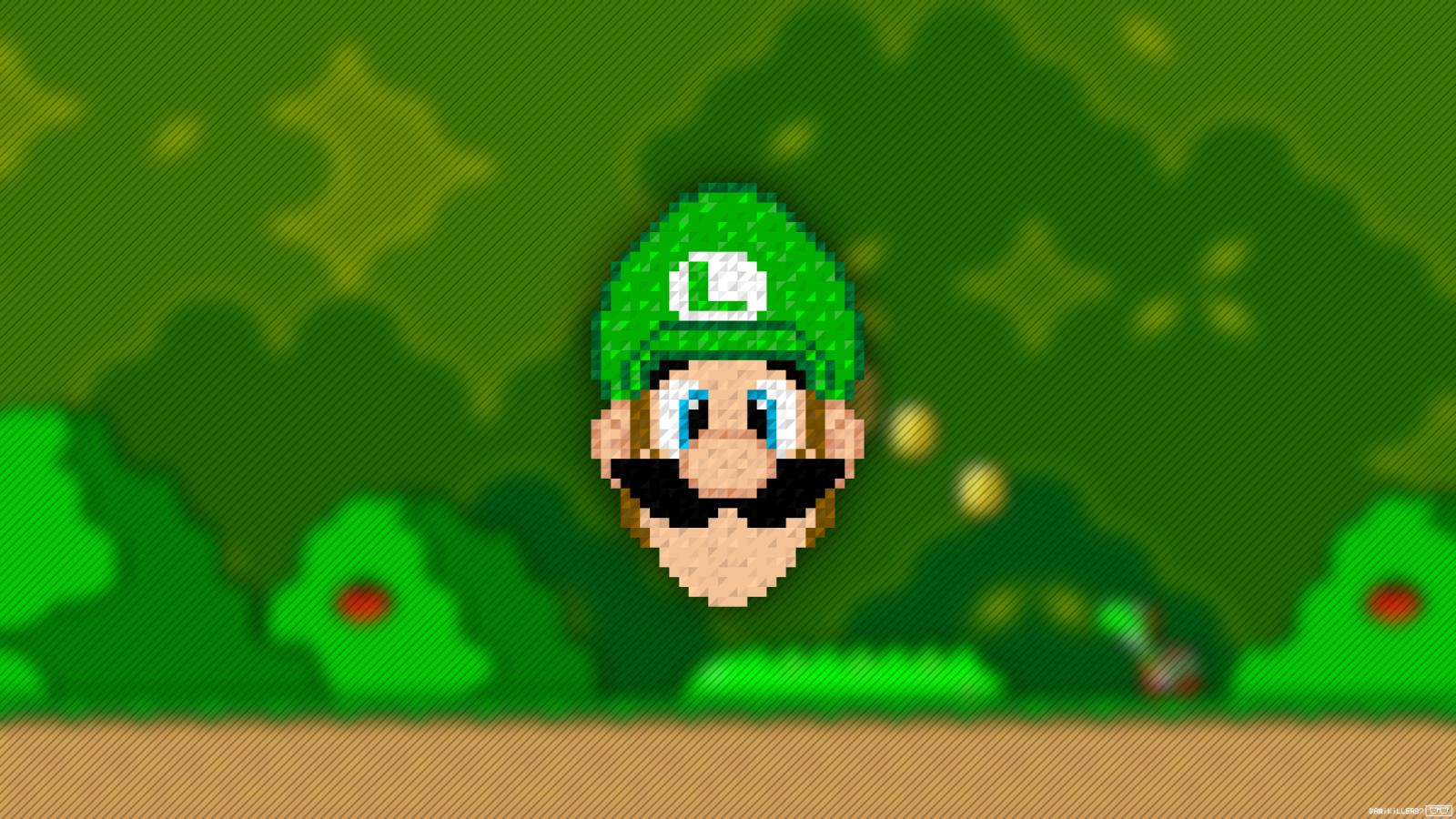 Fond d'écran : illustration, Pixel art, vert, dessin animé, Super mario ...