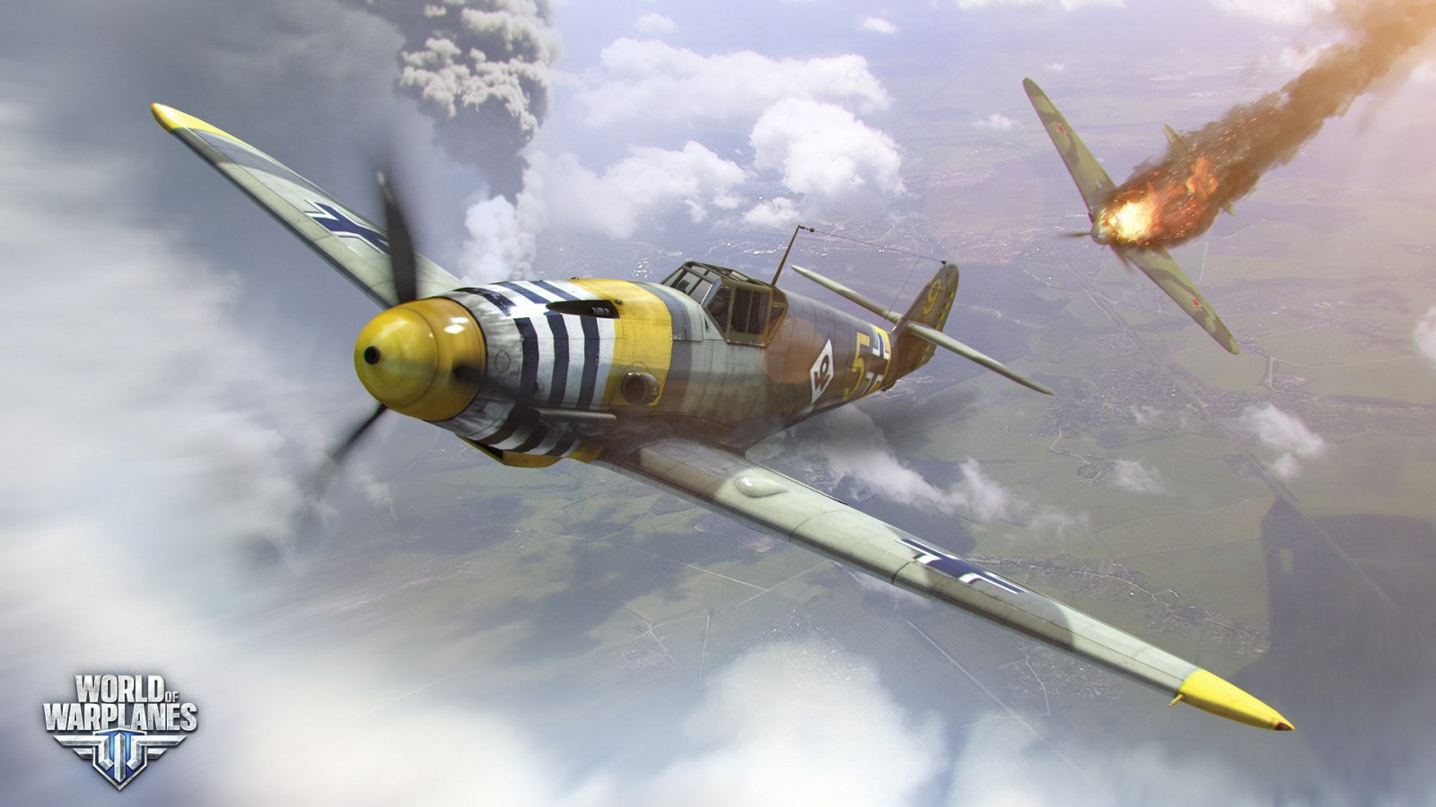 배경 화면 : 비디오 게임, 차량, 비행기, 추진자, 군용 항공기, wargaming, Messerschmitt Bf 109 ...