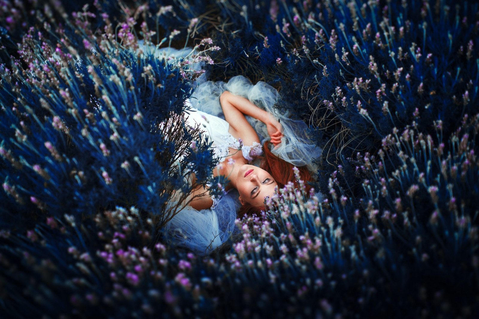 Wallpaper Women Outdoors Model Fantasy Art Flowers Closed Eyes