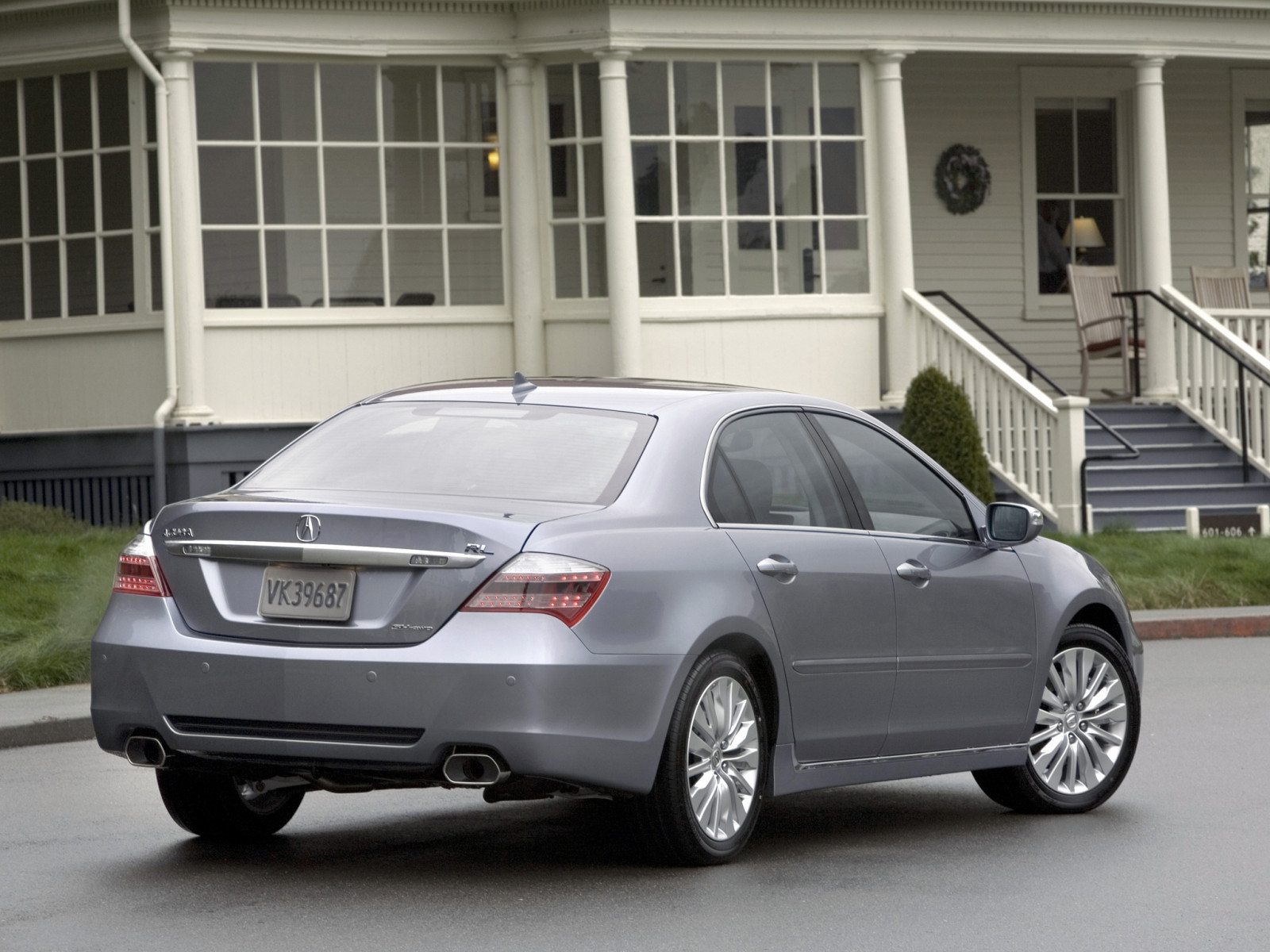 Wallpaper : acura, RL, 2010, gray metallic, rear view, style, car ...