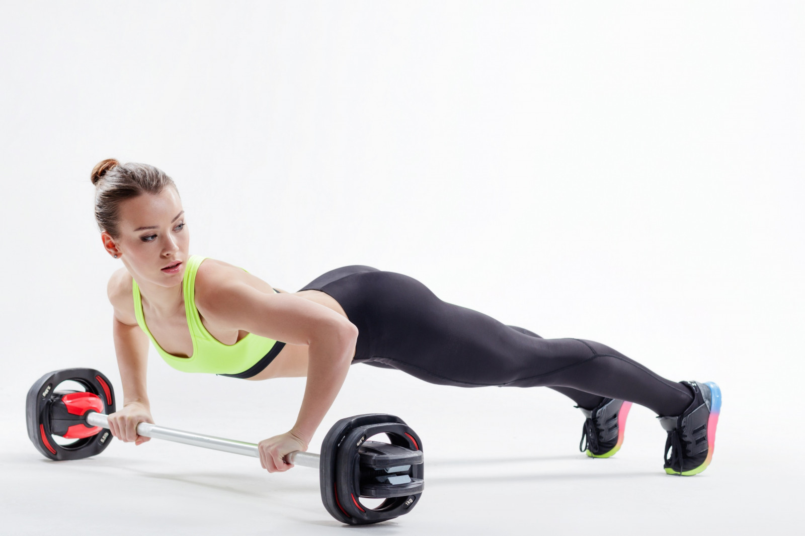 Wallpaper : working out, fitness model, women, simple background, white ...