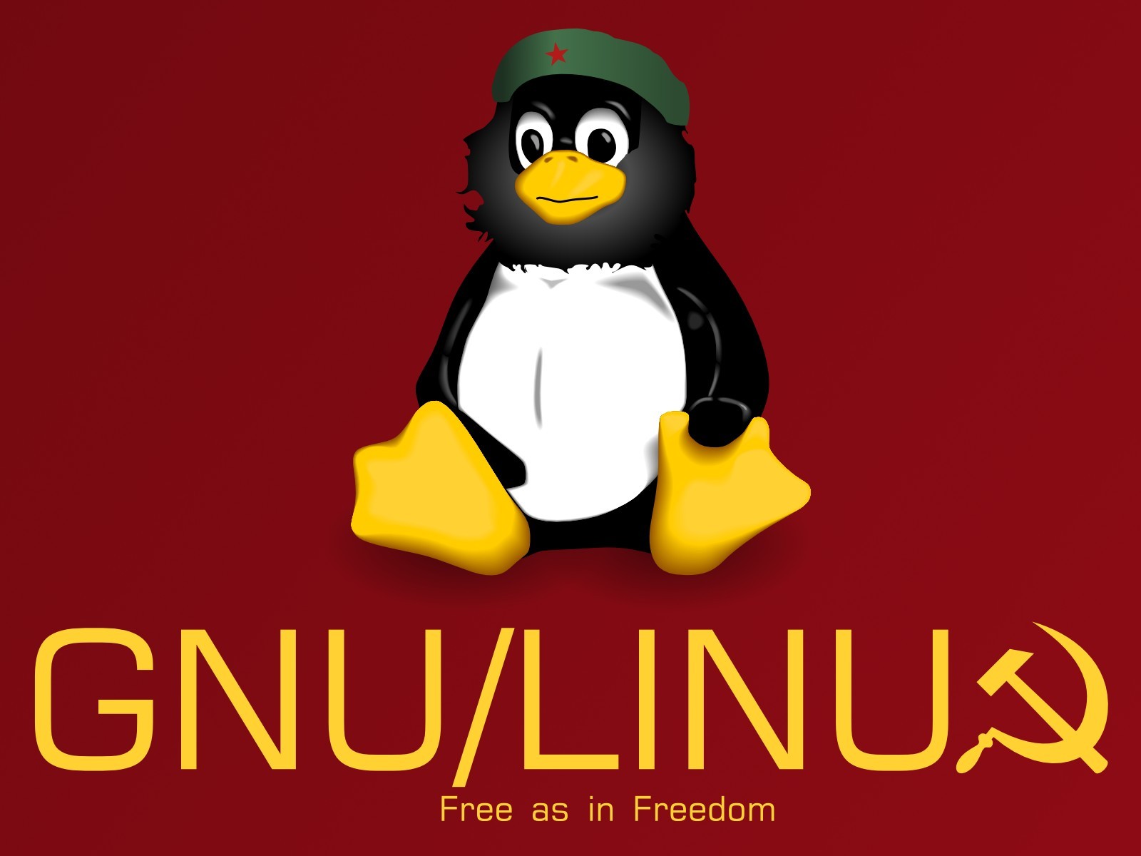 Wallpaper : illustration, cartoon, Linux, Tux, Che Guevara, Penguin ...