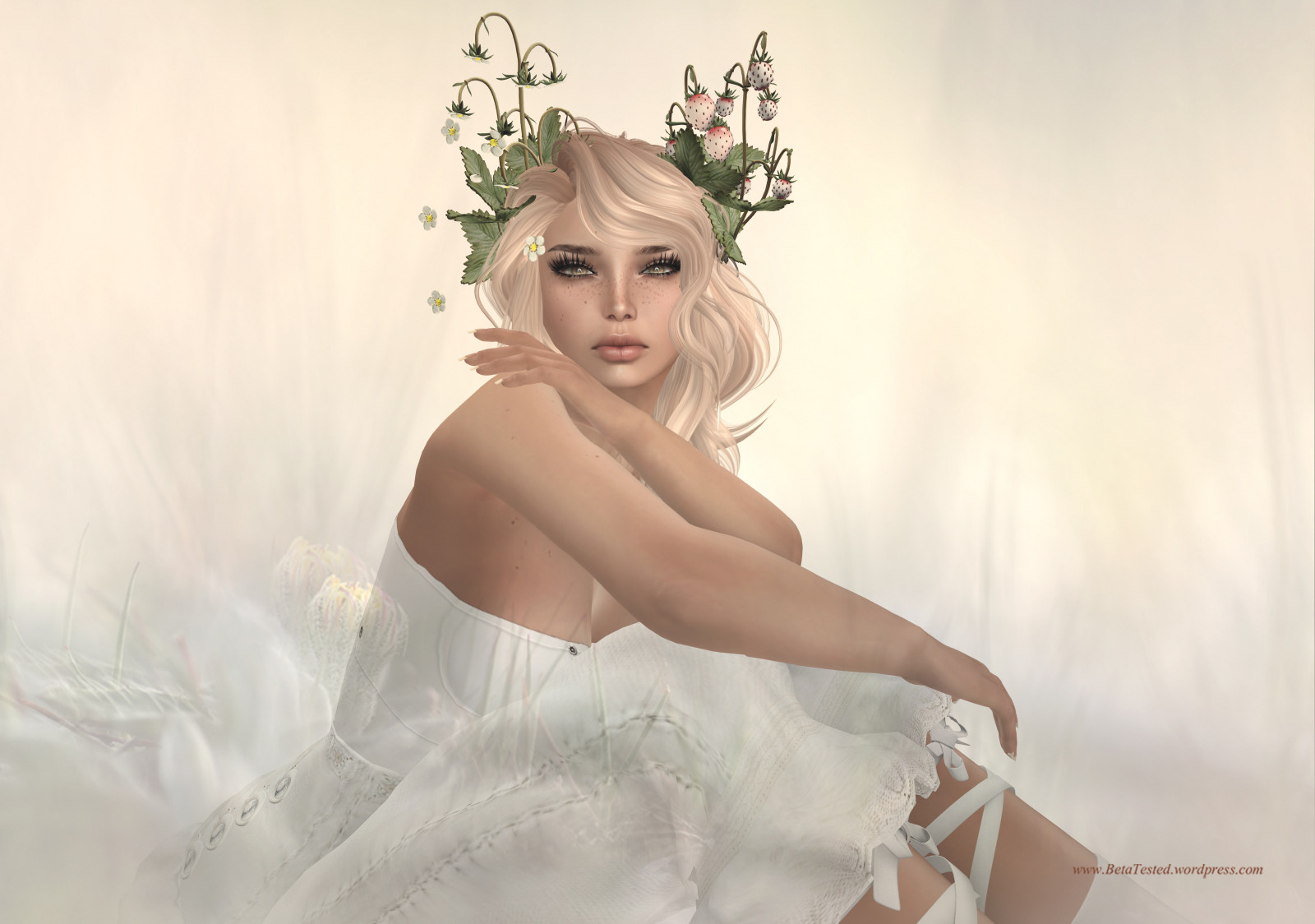 배경 화면 화이트 모델 초상화 긴 머리 바지 화신 스킨 관절 꽃 소녀 아름다움 레이디 Sl 제 2의