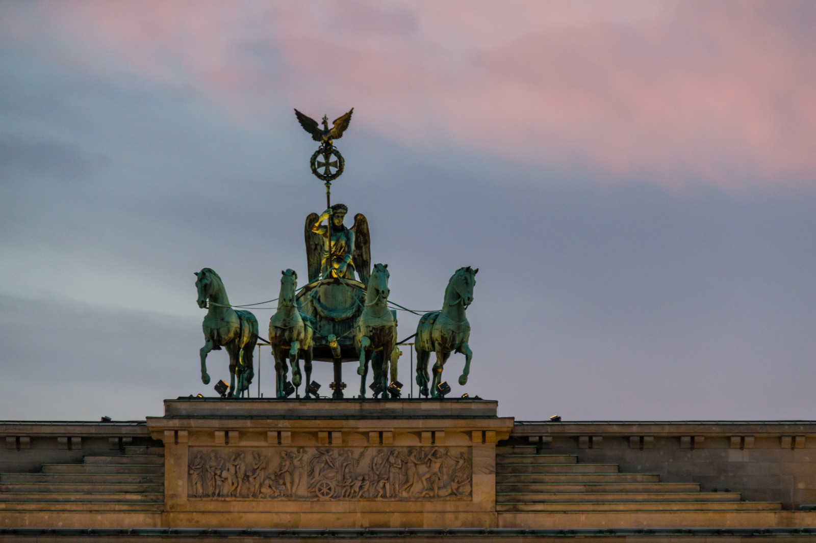 Wallpaper : temple, sunset, sky, Germany, statue, Berlin, monument ...