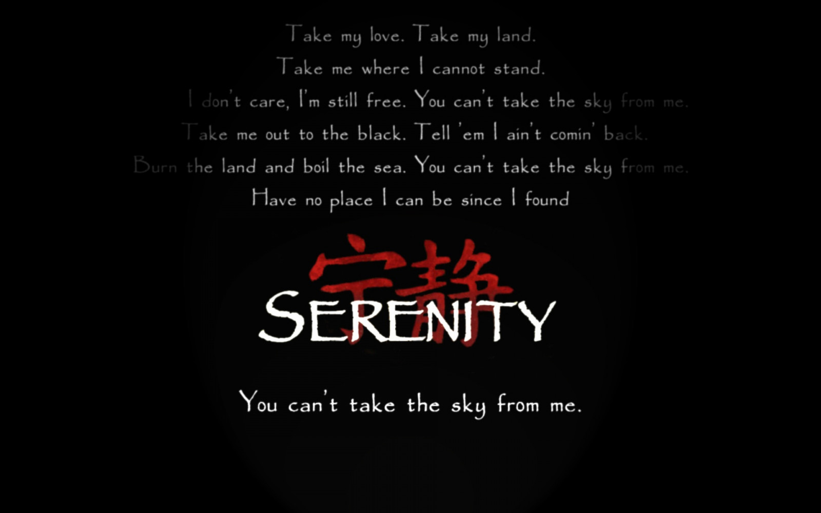 Wallpaper : Serenity, Firefly, quote, tv series 1920x1200 - Francazo ...