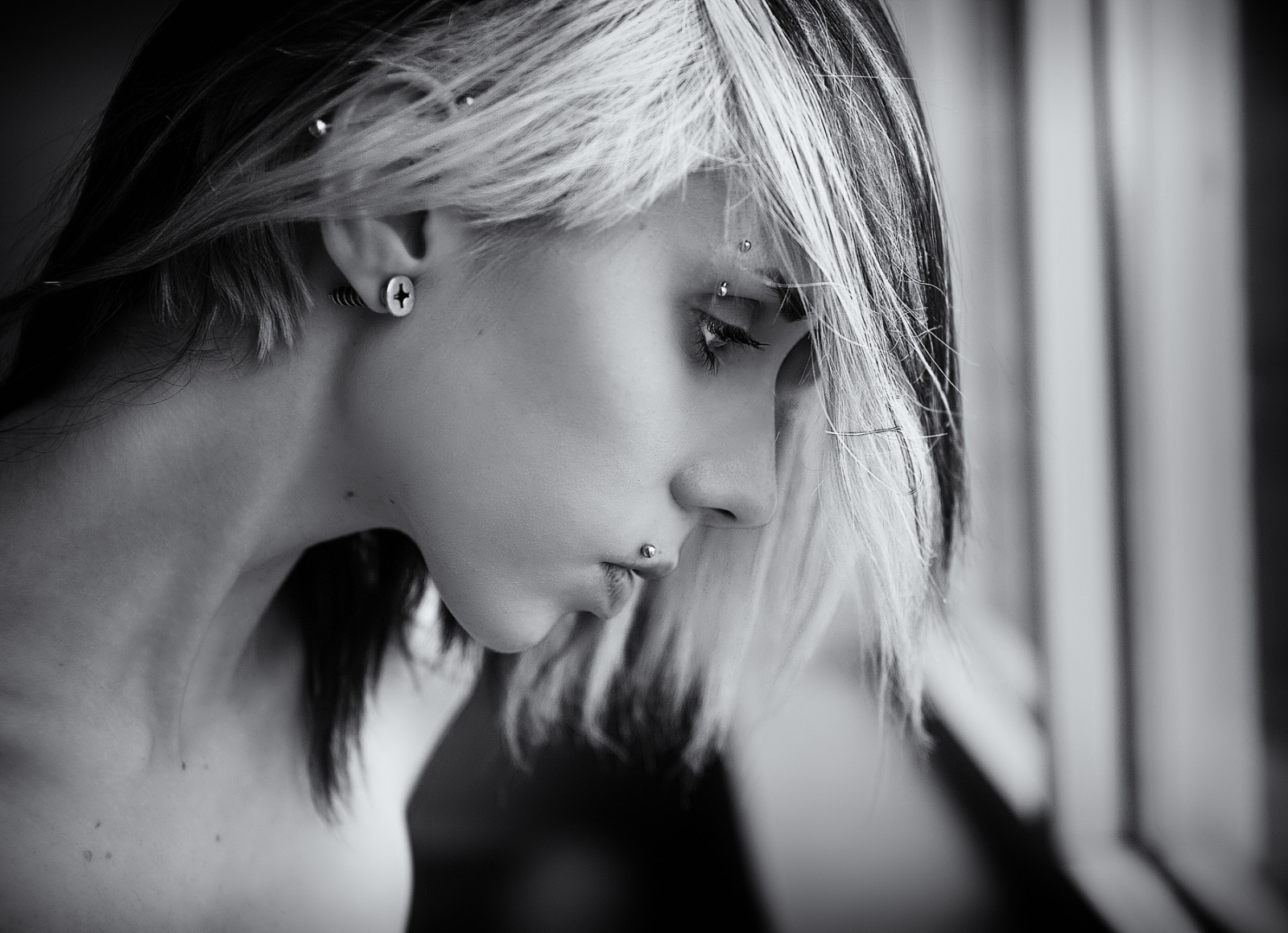 Fond d'écran : profil, visage, portrait, Monochrome, femmes 1800x1306 ...