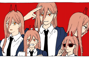 デスクトップ壁紙 : Chainsaw Man, Power Chainsaw Man, カラフル 1920x1080 ...