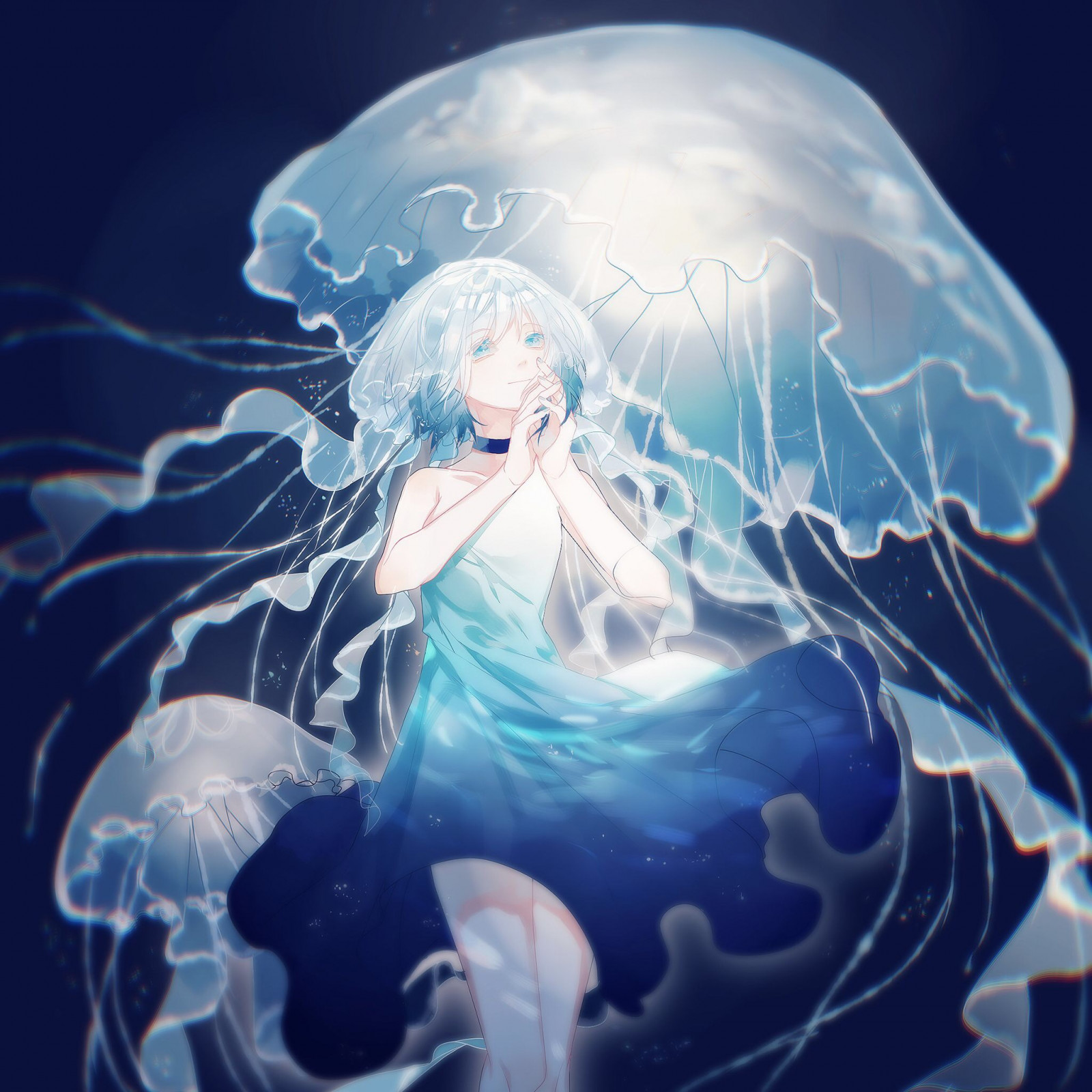 Wallpaper : anime girls, underwater 2048x2048 - HeroineGirls2020 ...