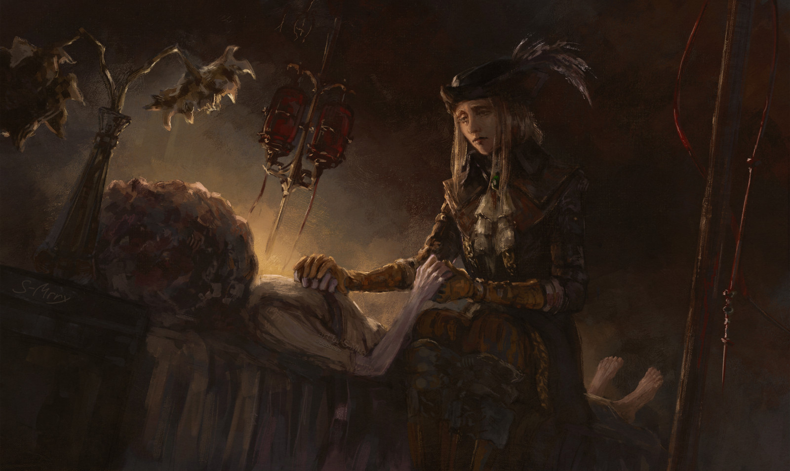 Wallpaper : artwork, digital art, fantasy art, Bloodborne, Lady Maria ...