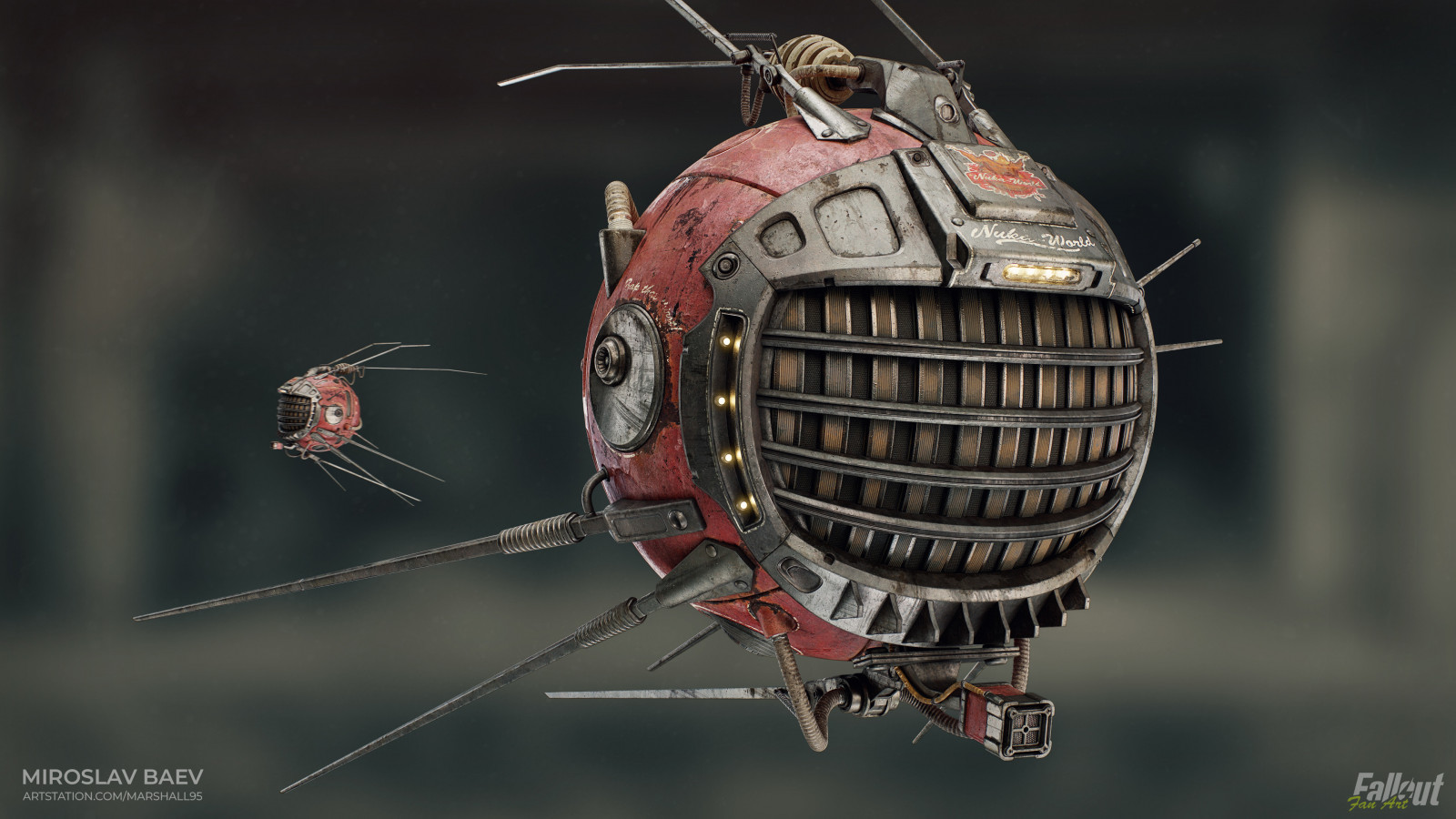 วอลเปเปอร์ : Miroslav Baev, CGI, หุ่นยนต์, เสาอากาศ, Fallout, โคล่า ...