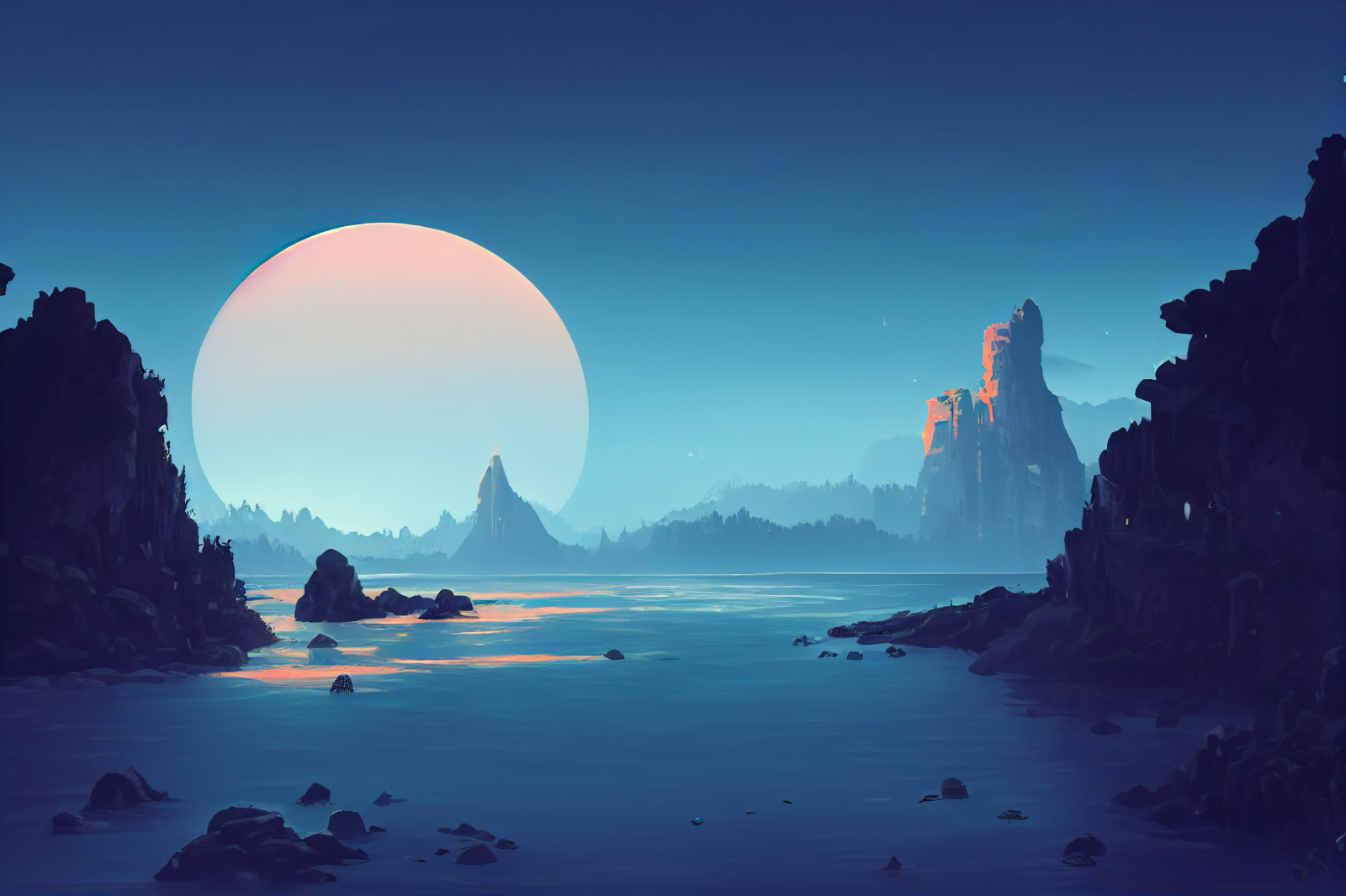 Hình nền : ai art, khoa học viễn tưởng, Mặt trăng 2304x1536 - alx ...